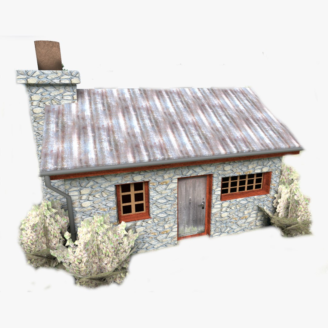 Stone Hut 1 with Interior model - TurboSquid 1798466