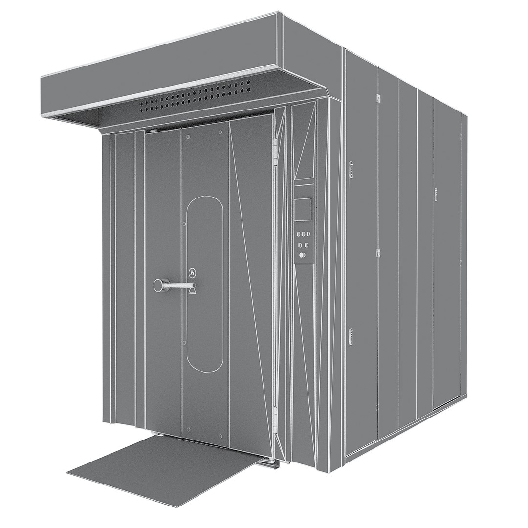 Rotary Rack Bakery Oven 3D Model - TurboSquid 1371526