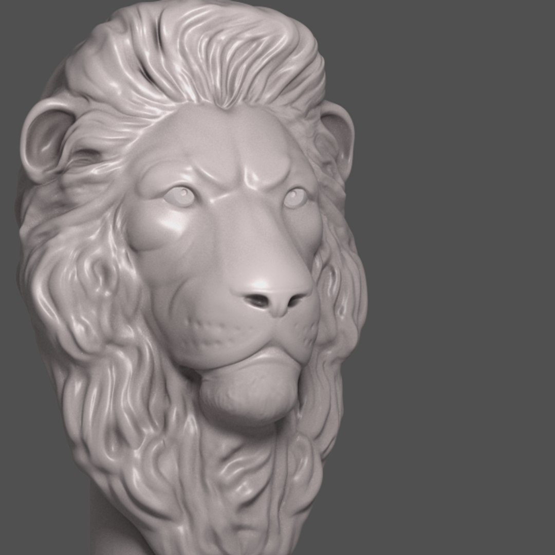3D Lion Sculpture - TurboSquid 1209431