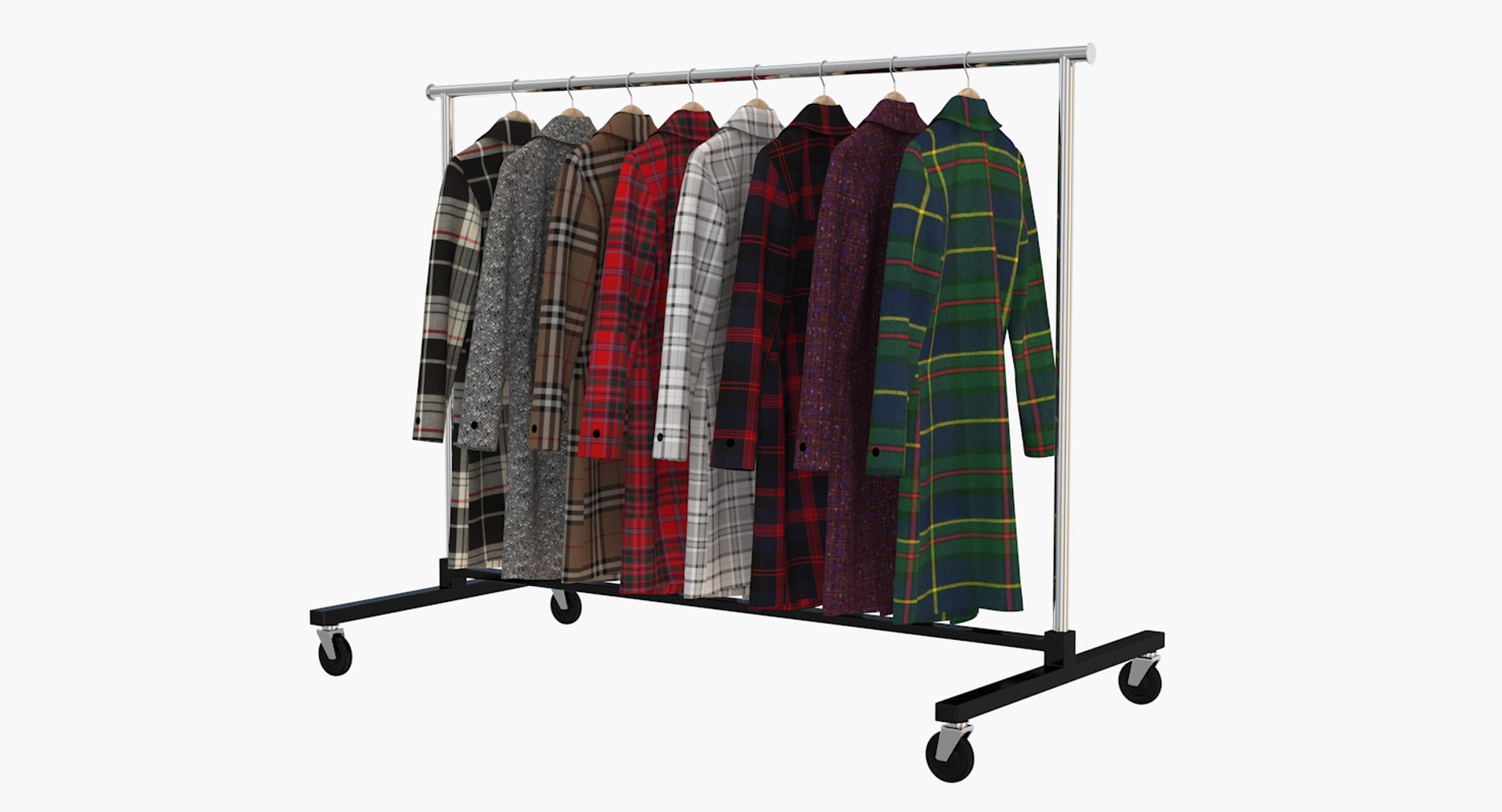 3D Model Coat Clothing Rack - TurboSquid 1333665