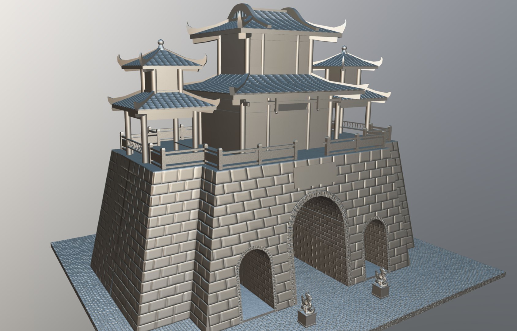 3D Ancient City Gate - TurboSquid 2008188