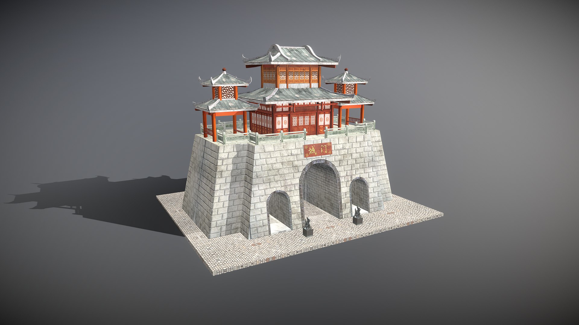 3D Ancient City Gate - TurboSquid 2008188