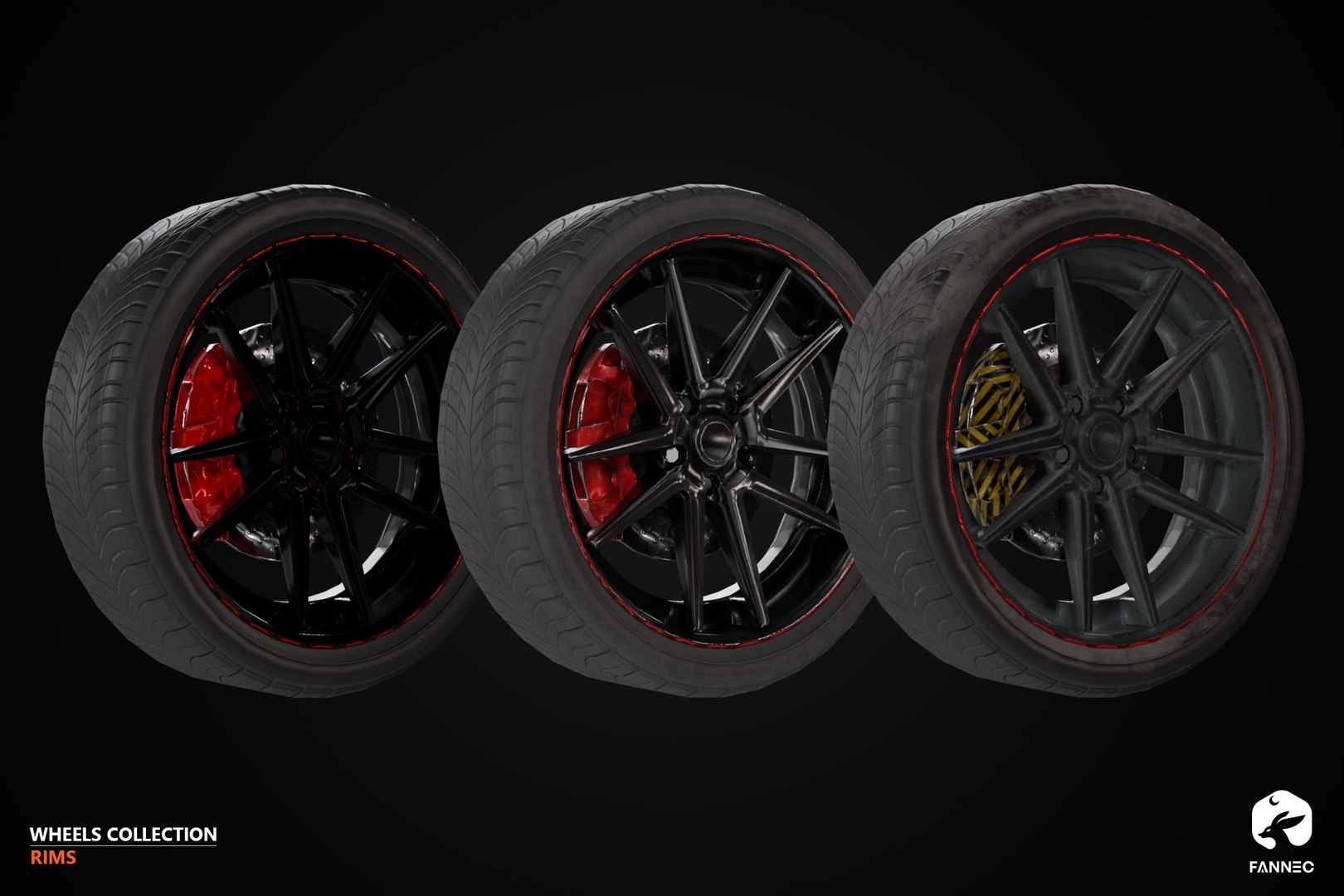 3D RIMS - Wheels Collection - Unity Model - TurboSquid 2268399