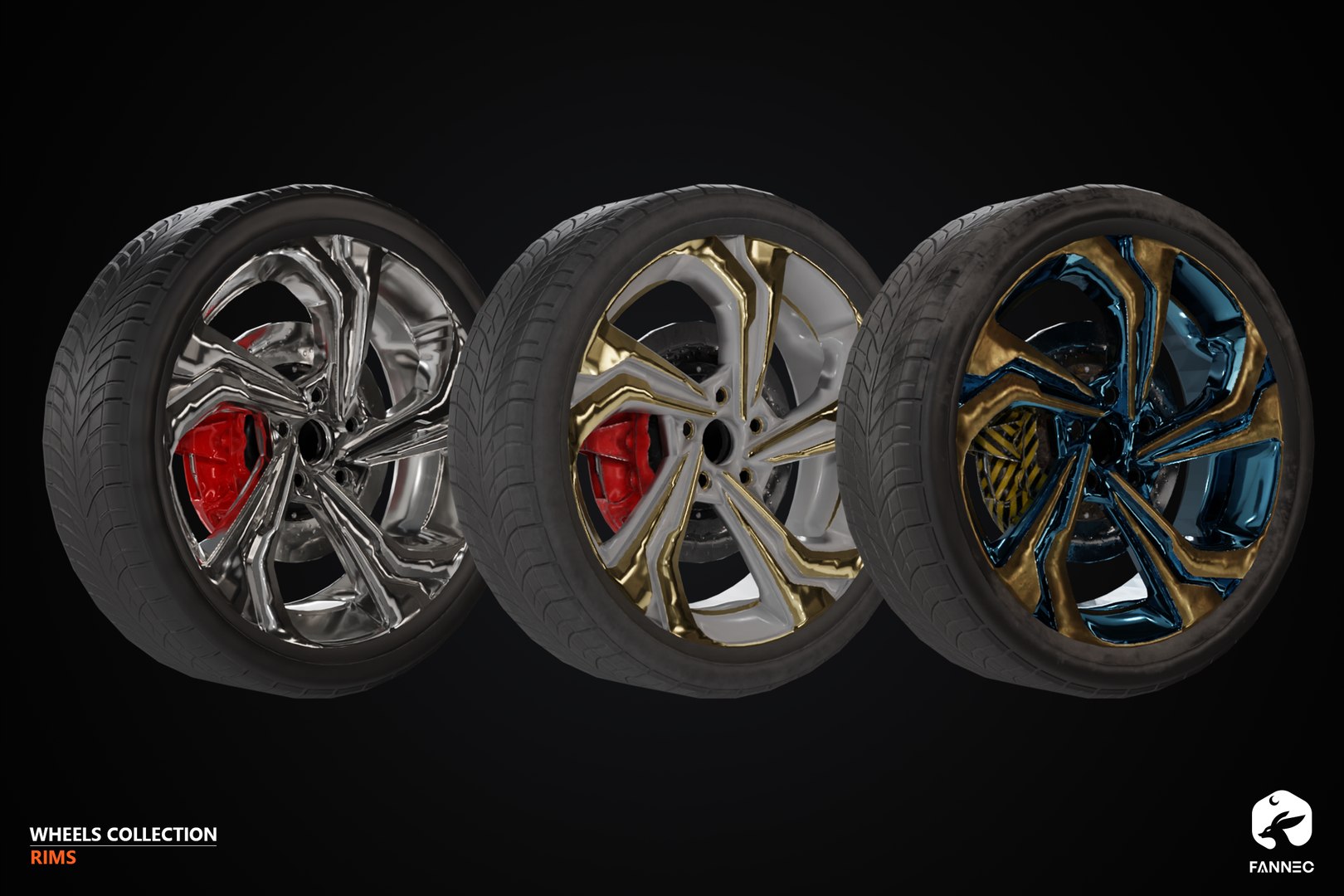 3D RIMS - Wheels Collection - Unity Model - TurboSquid 2268399