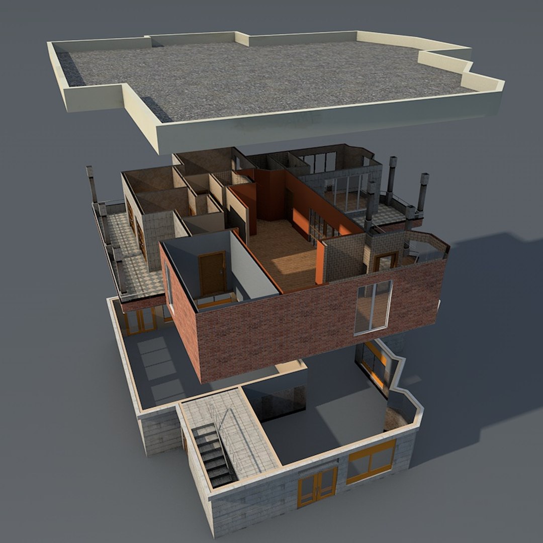 Building Interior House 3d Model