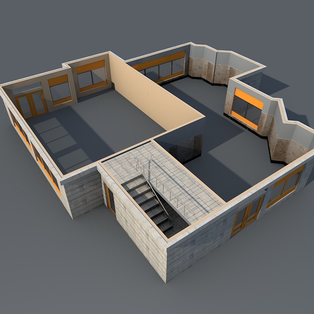 Building Interior House 3d Model