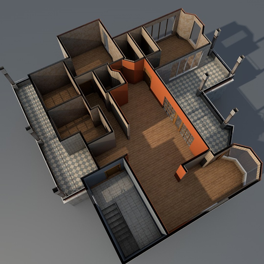 Building Interior House 3d Model