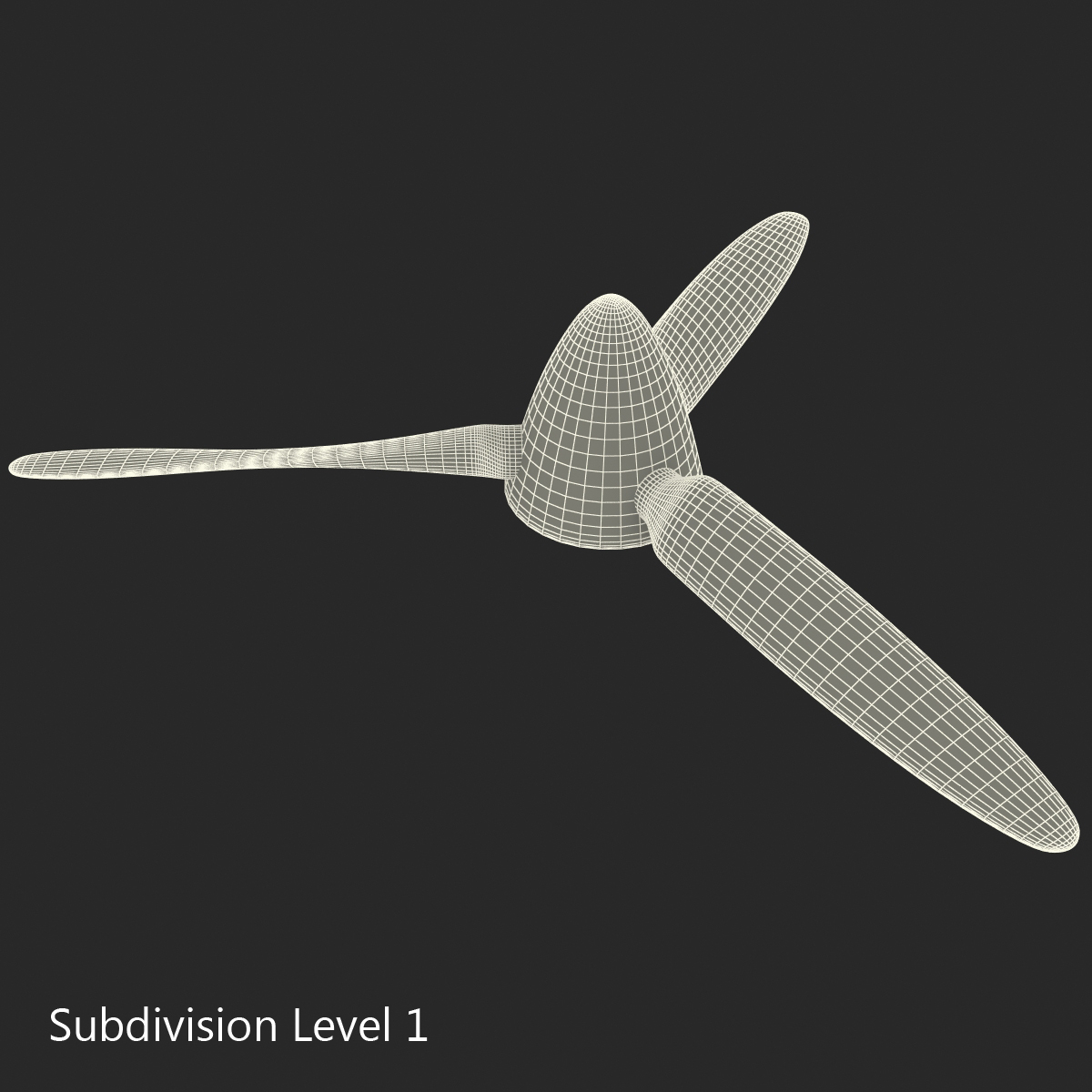 3d propeller british fighter aircraft model