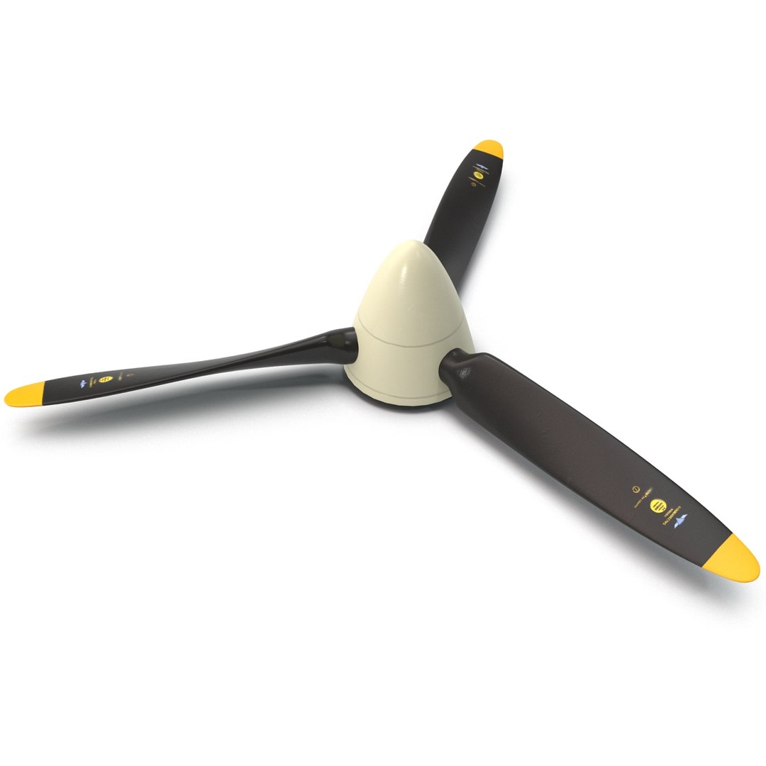 3d Propeller British Fighter Aircraft Model