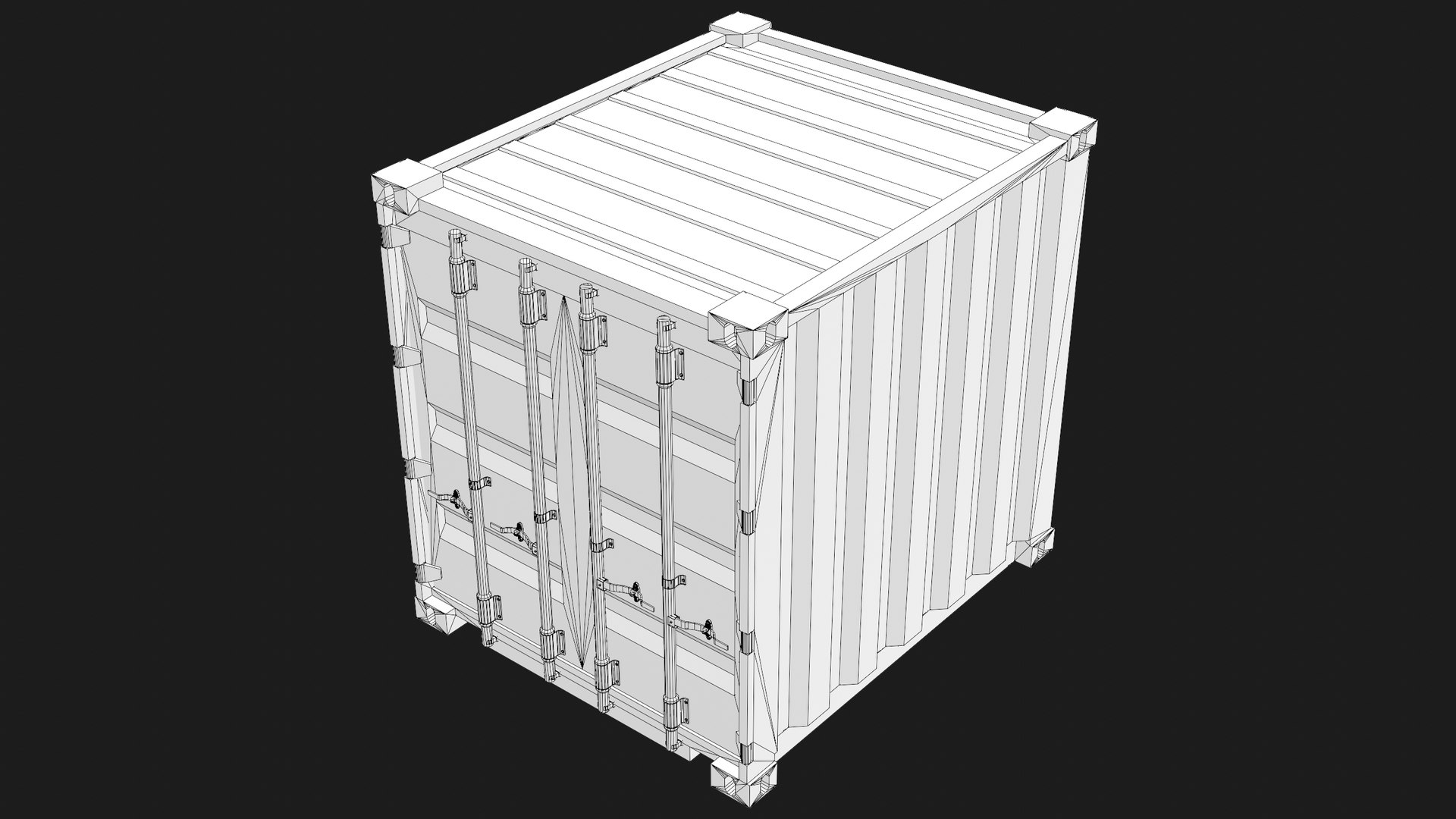 10ft Shipping Container - White 3D Model - TurboSquid 2149616