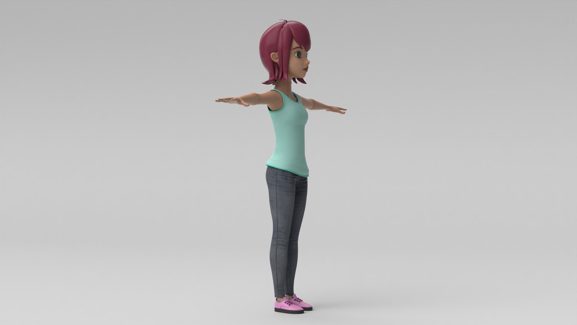 3D Cartoon Annie 2 Model - TurboSquid 1642308