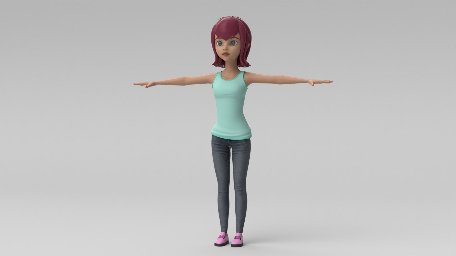 3D Cartoon Annie 2 Model - TurboSquid 1642308