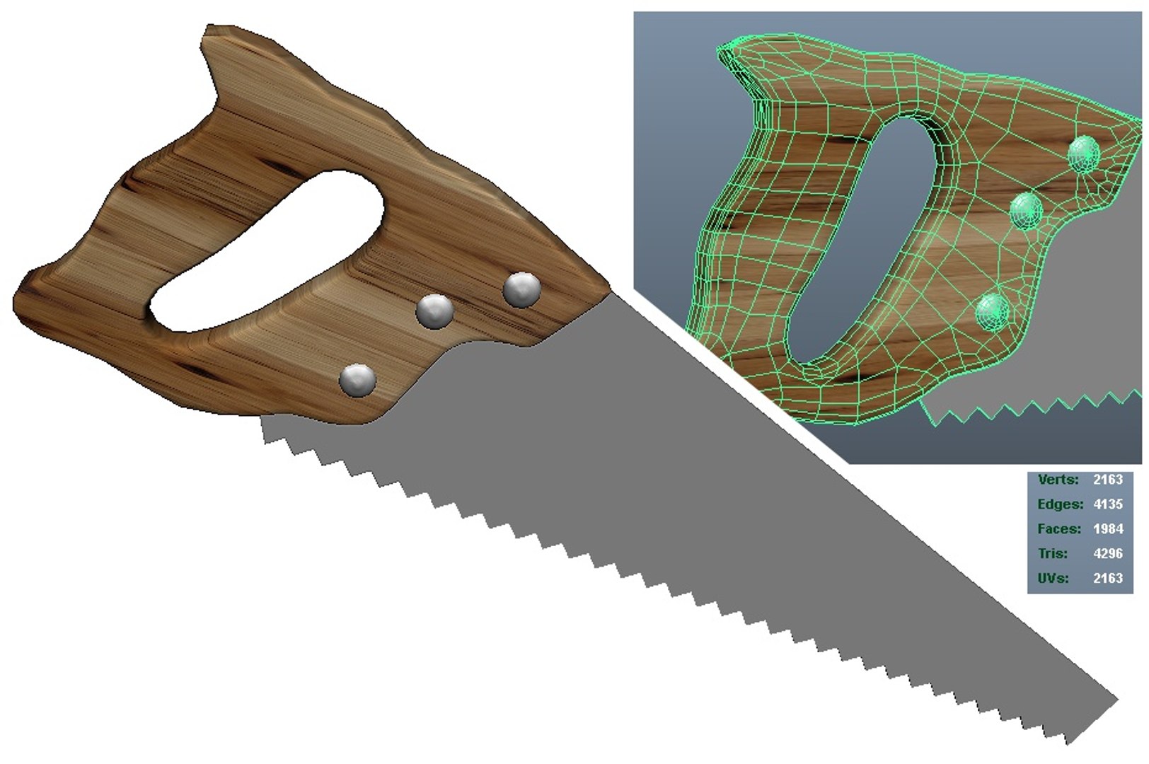 3D hand saw - TurboSquid 1260415