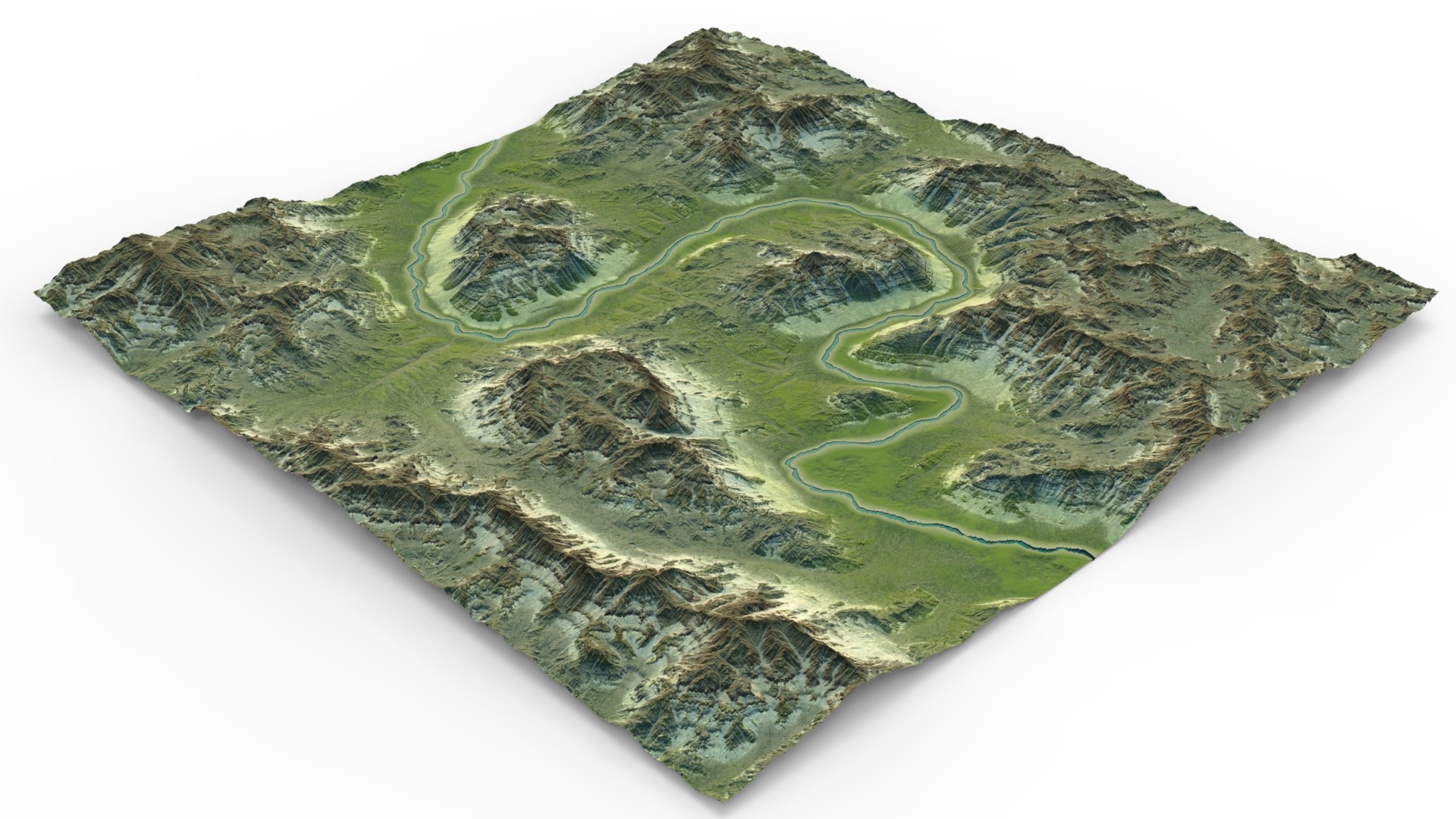Games Maps Terrain 3D Model - TurboSquid 1529233