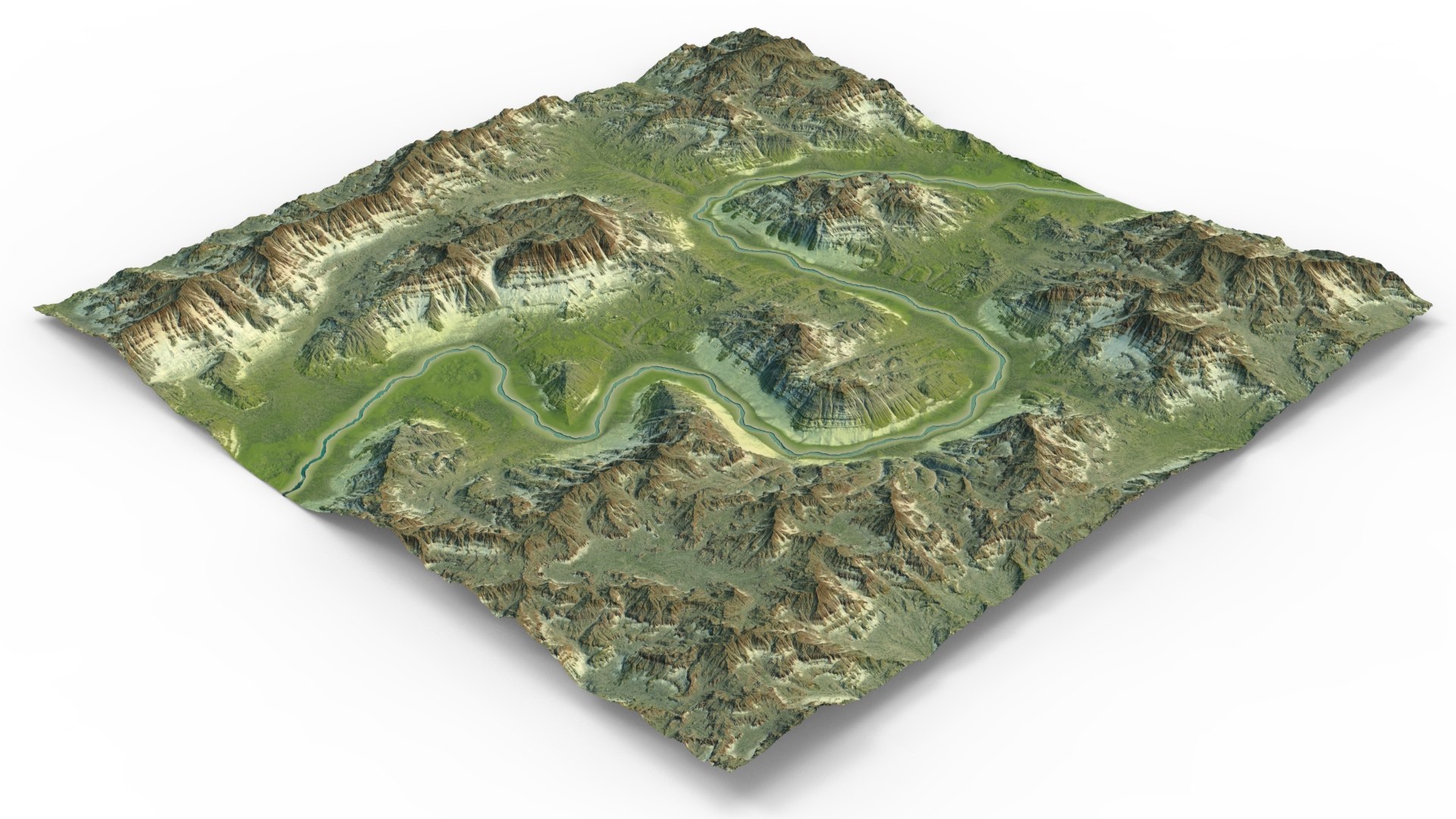Games Maps Terrain 3D Model - TurboSquid 1529233