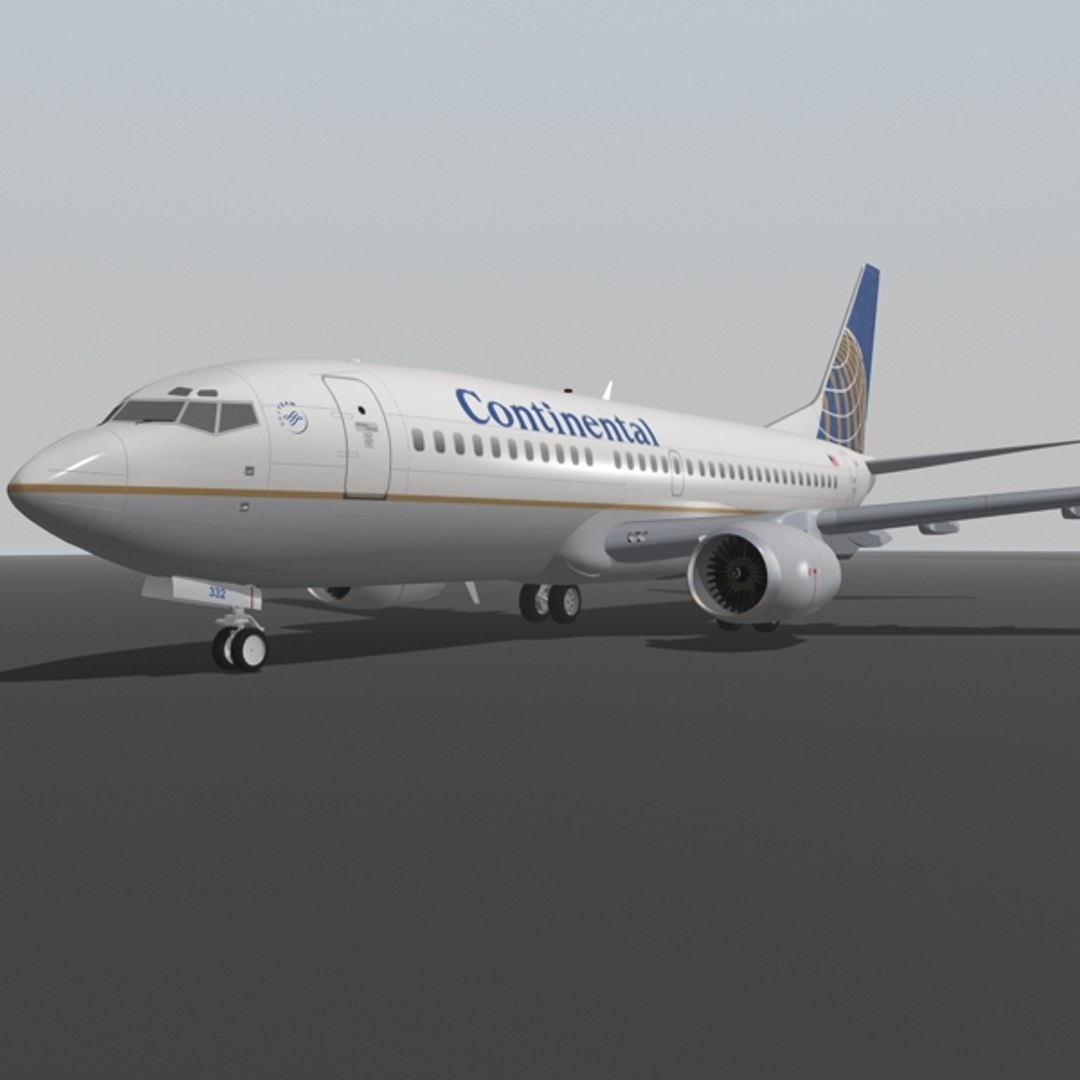 B 737-300 Continental Airlines 3d Max