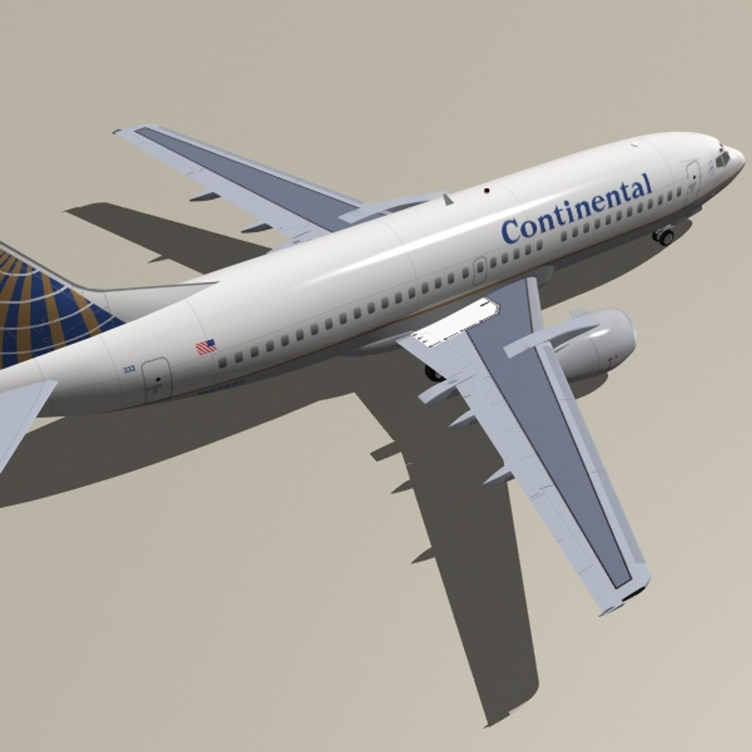 B 737-300 Continental Airlines 3d Max