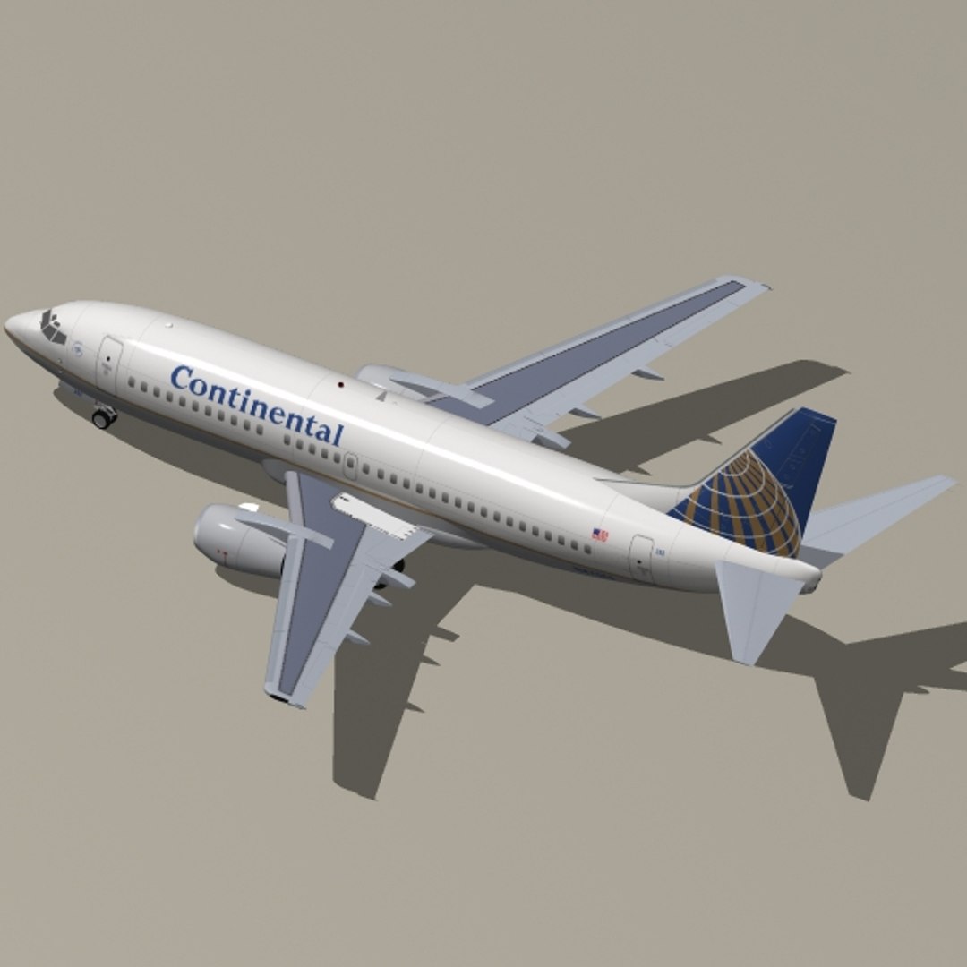 B 737-300 Continental Airlines 3d Max