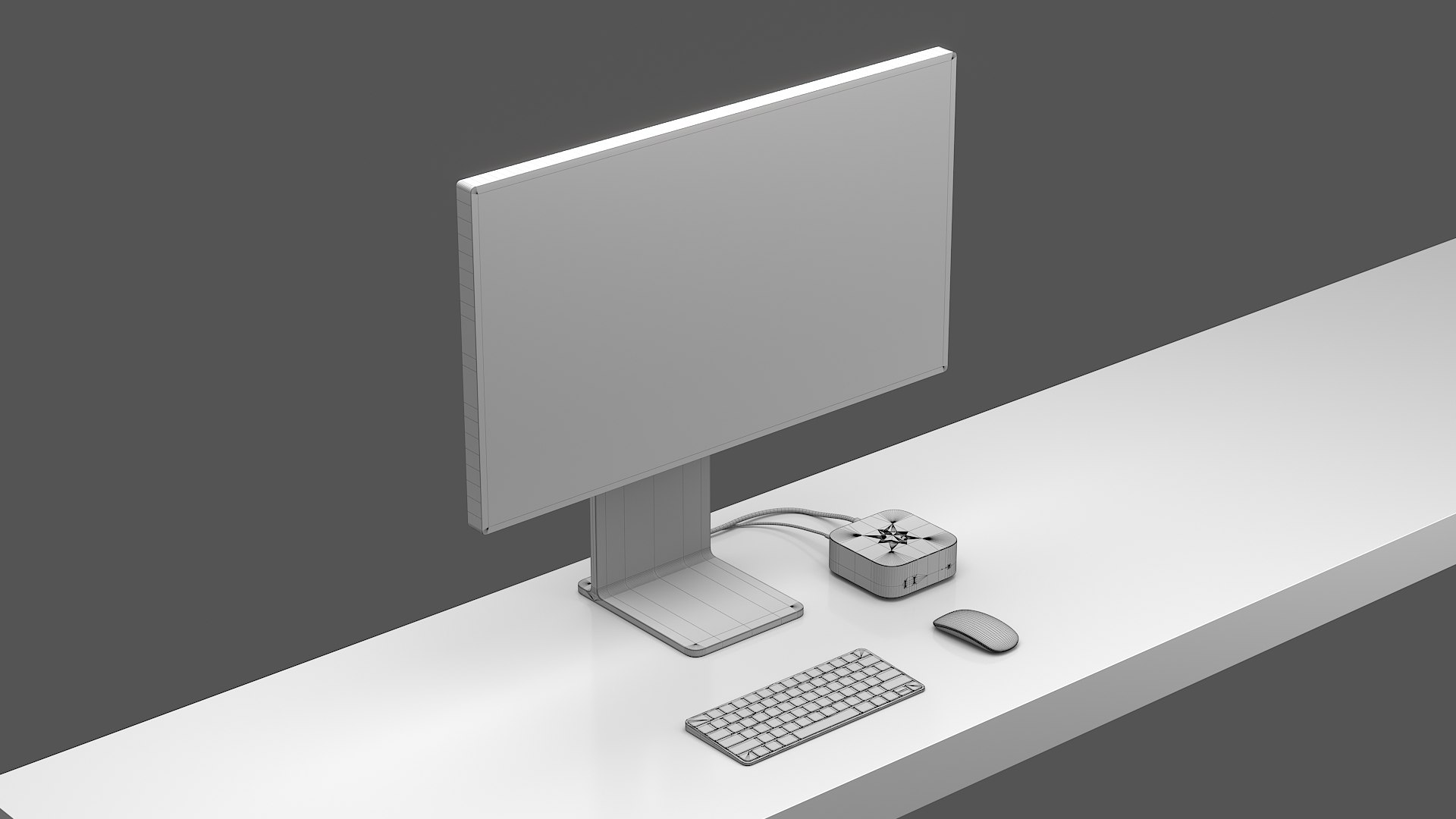 Apple Mac Mini 2024 M4 Studio XDR Display 3D - TurboSquid 2299642