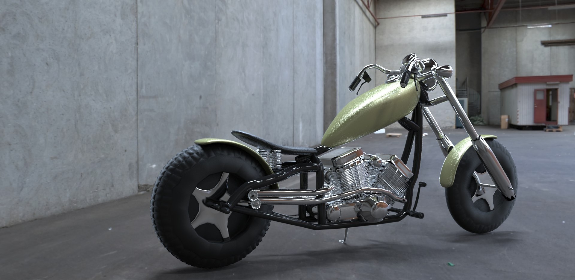 Custom Chopper 3d Model