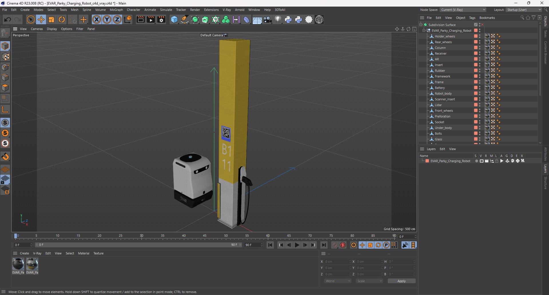 EVAR Parky Charging Robot 3D Model - TurboSquid 2310360