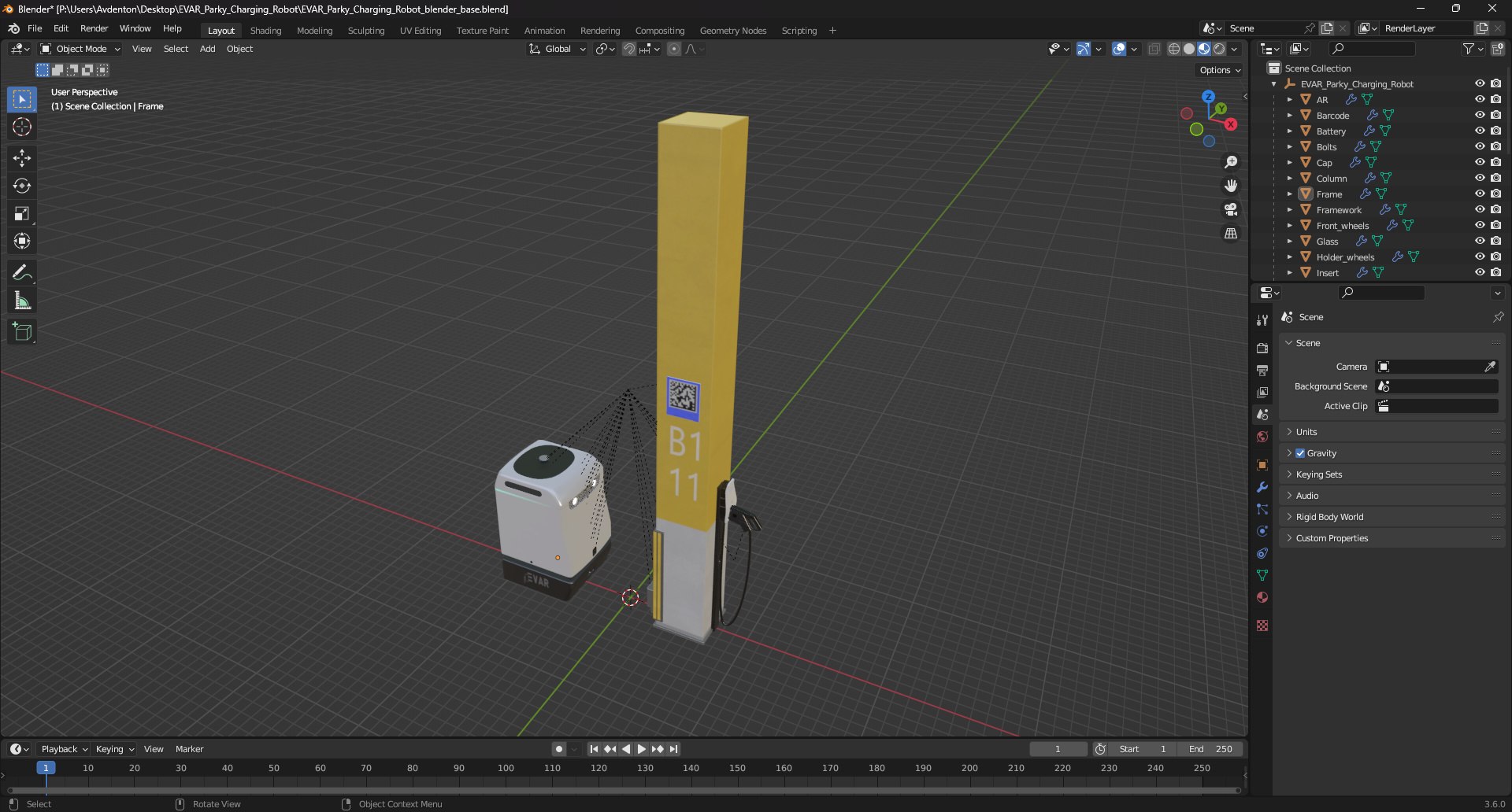 EVAR Parky Charging Robot 3D Model - TurboSquid 2310360
