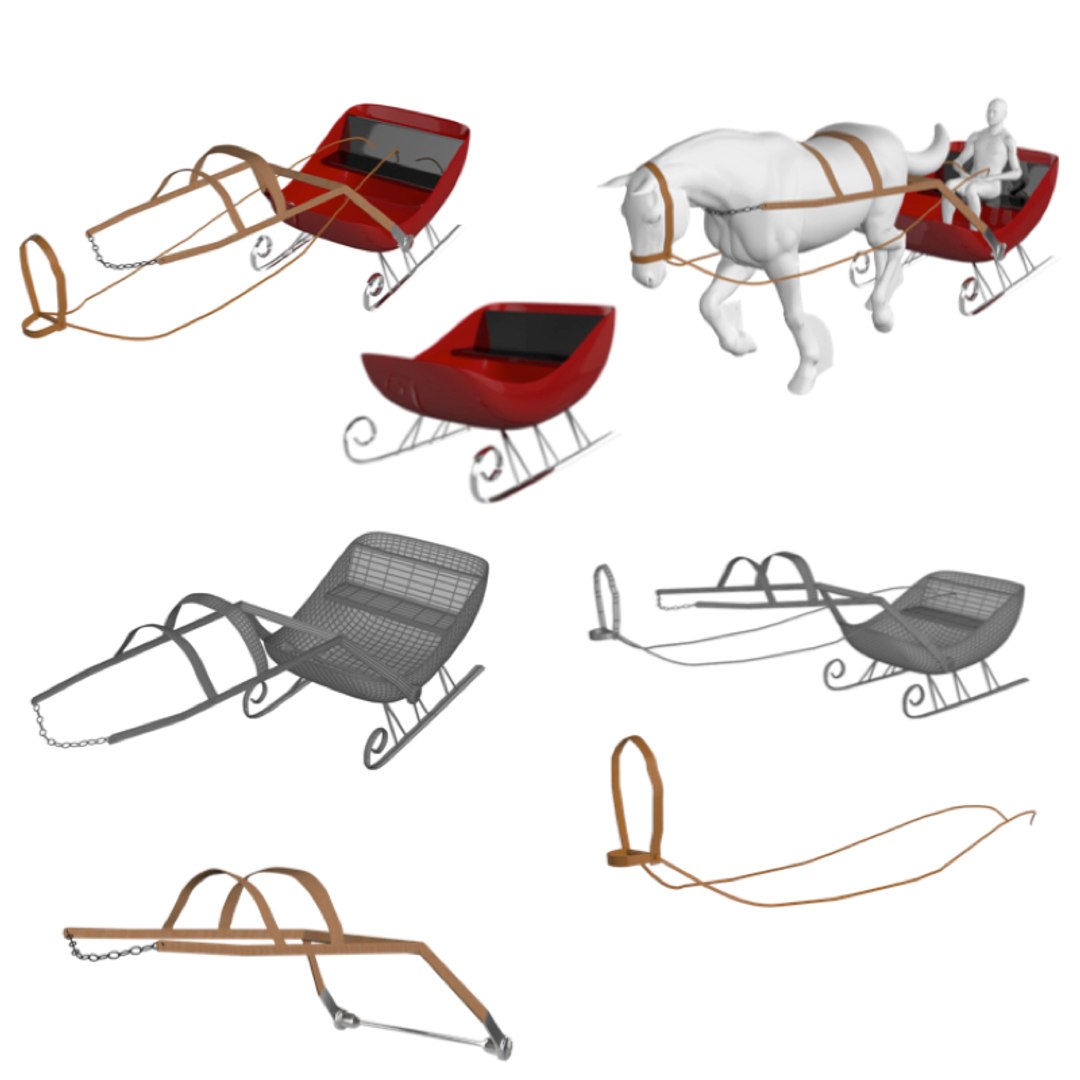 3d Model Sled Sleigh