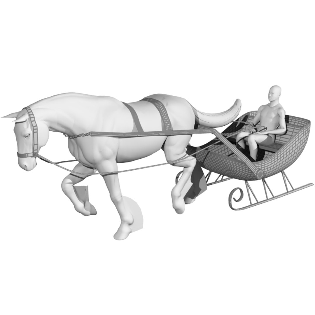 3d Model Sled Sleigh