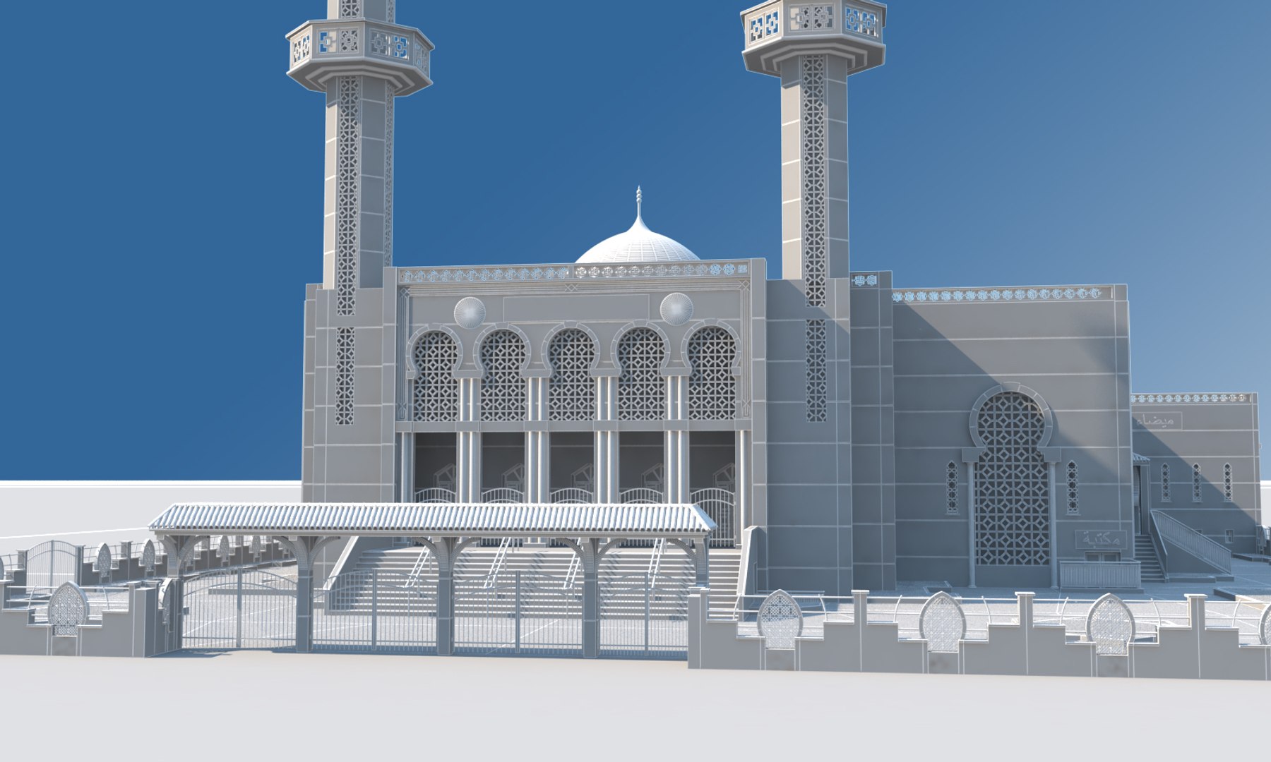 3D Mosque Model - TurboSquid 1369816