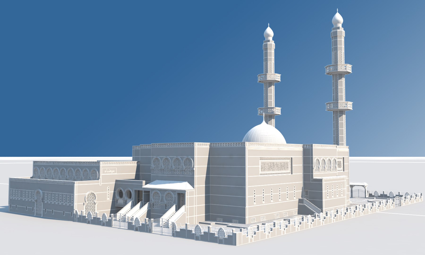3D Mosque Model - TurboSquid 1369816