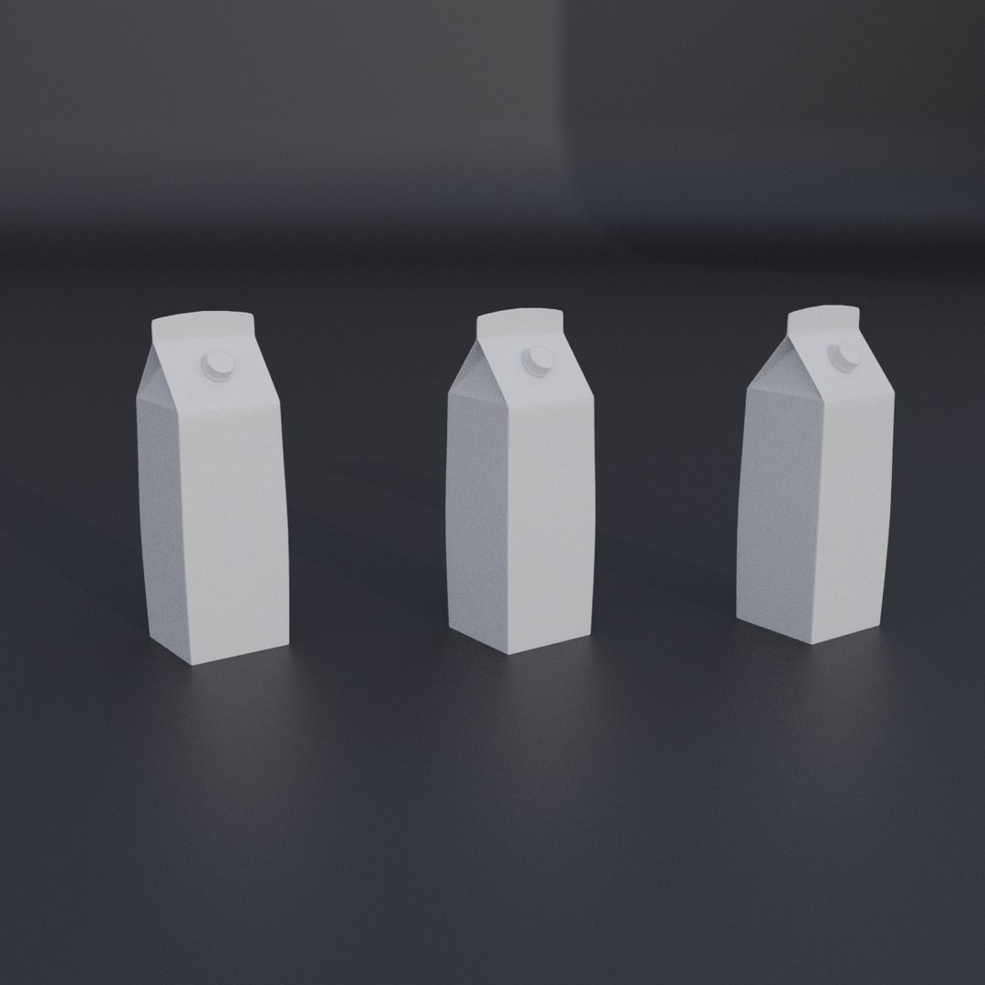 3D Model Milk Packaging Carton - TurboSquid 2284961