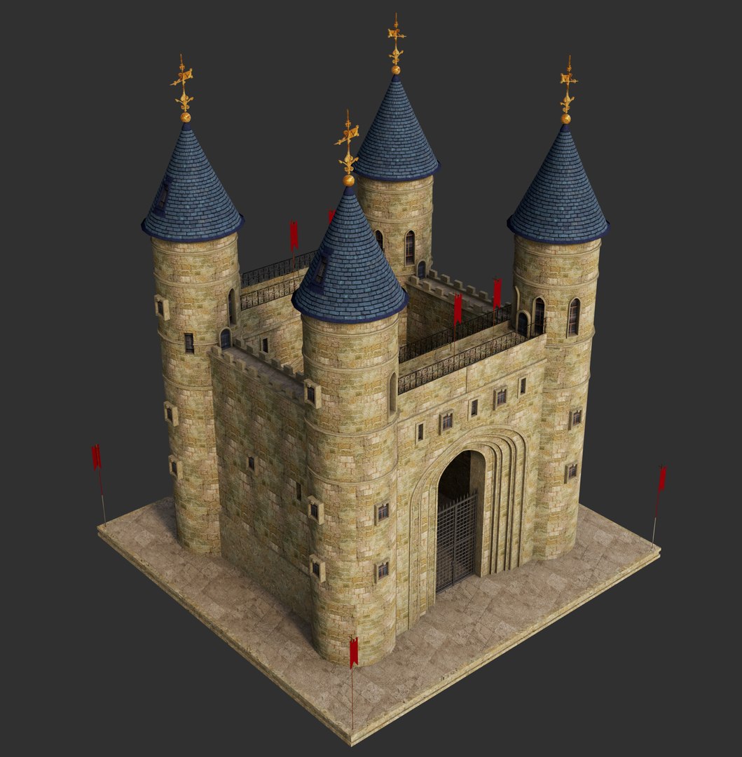 3D Ancient Castle Fortress - TurboSquid 2313327