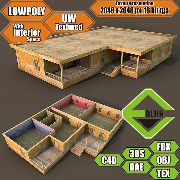 house interior building 3d 3ds