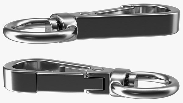 Push Gate Snap Hook Silver 3D model - TurboSquid 1777269