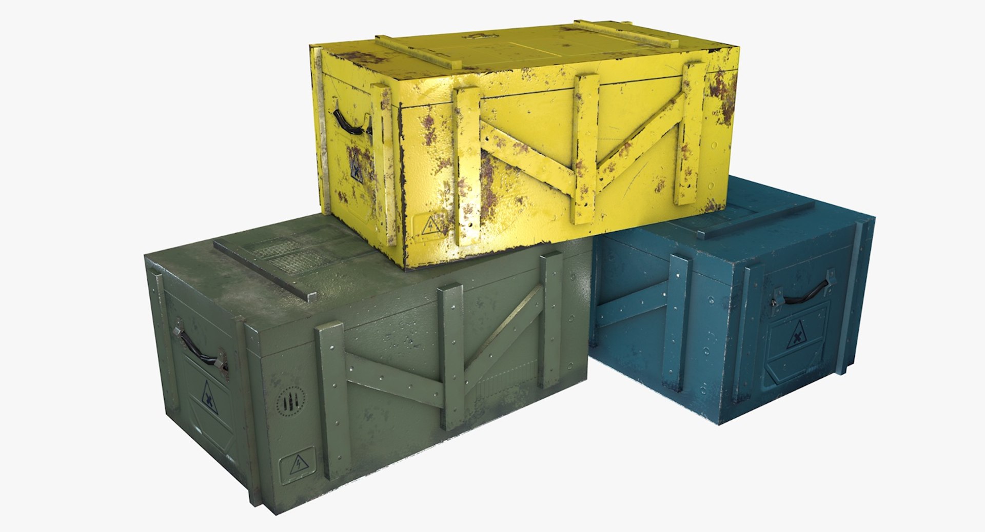 Sci-fi Weapon Crates 3D Model - TurboSquid 1195418