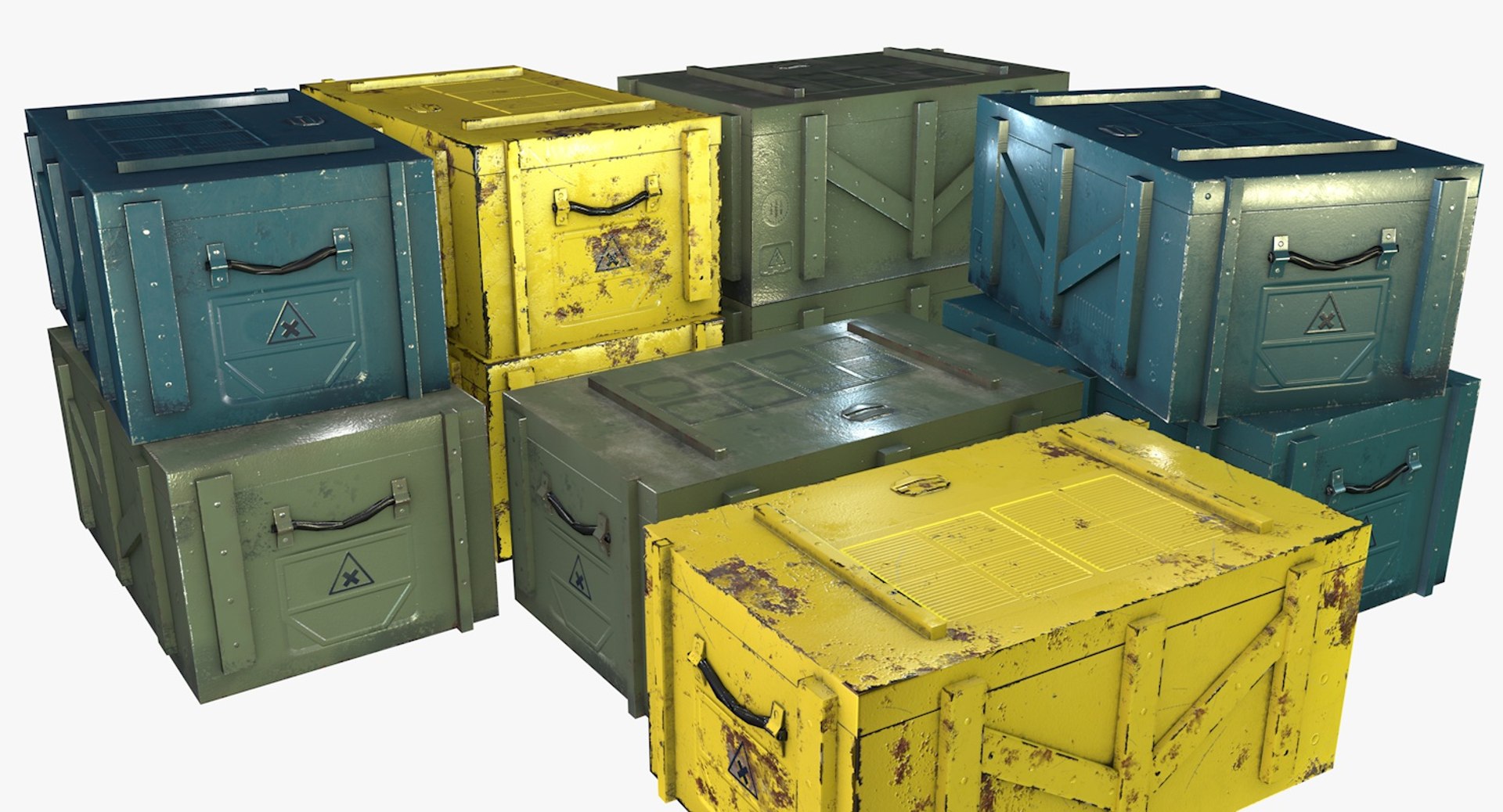 Sci-fi Weapon Crates 3D Model - TurboSquid 1195418