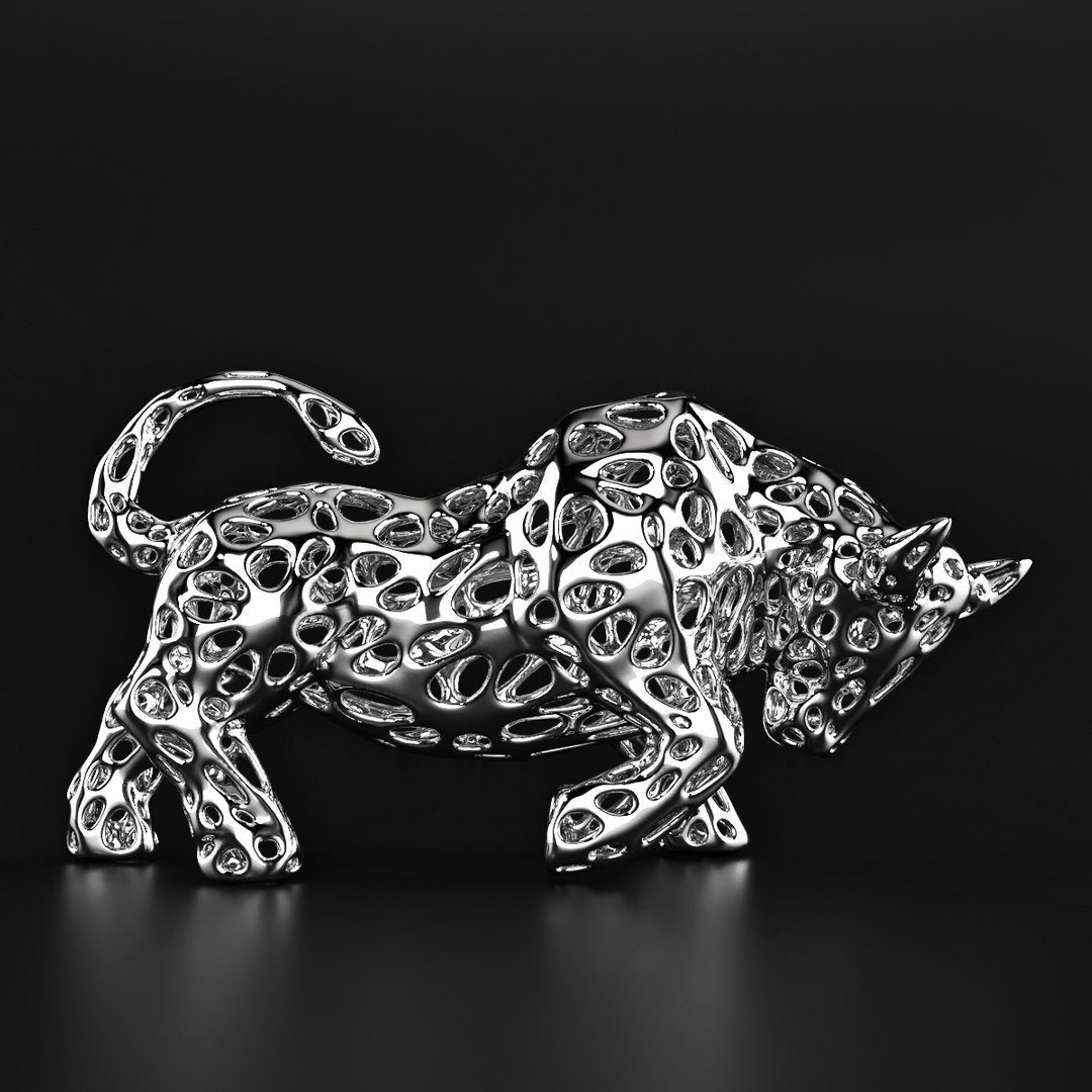 3D Bull Wireframe - TurboSquid 1284597