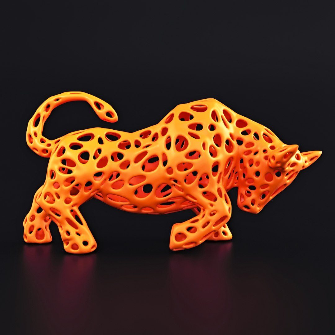 3D Bull Wireframe - TurboSquid 1284597