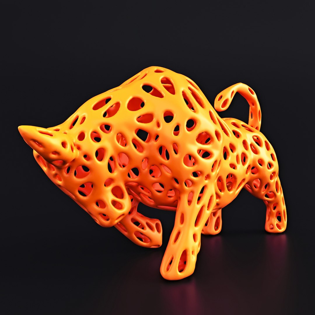 3D Bull Wireframe - TurboSquid 1284597