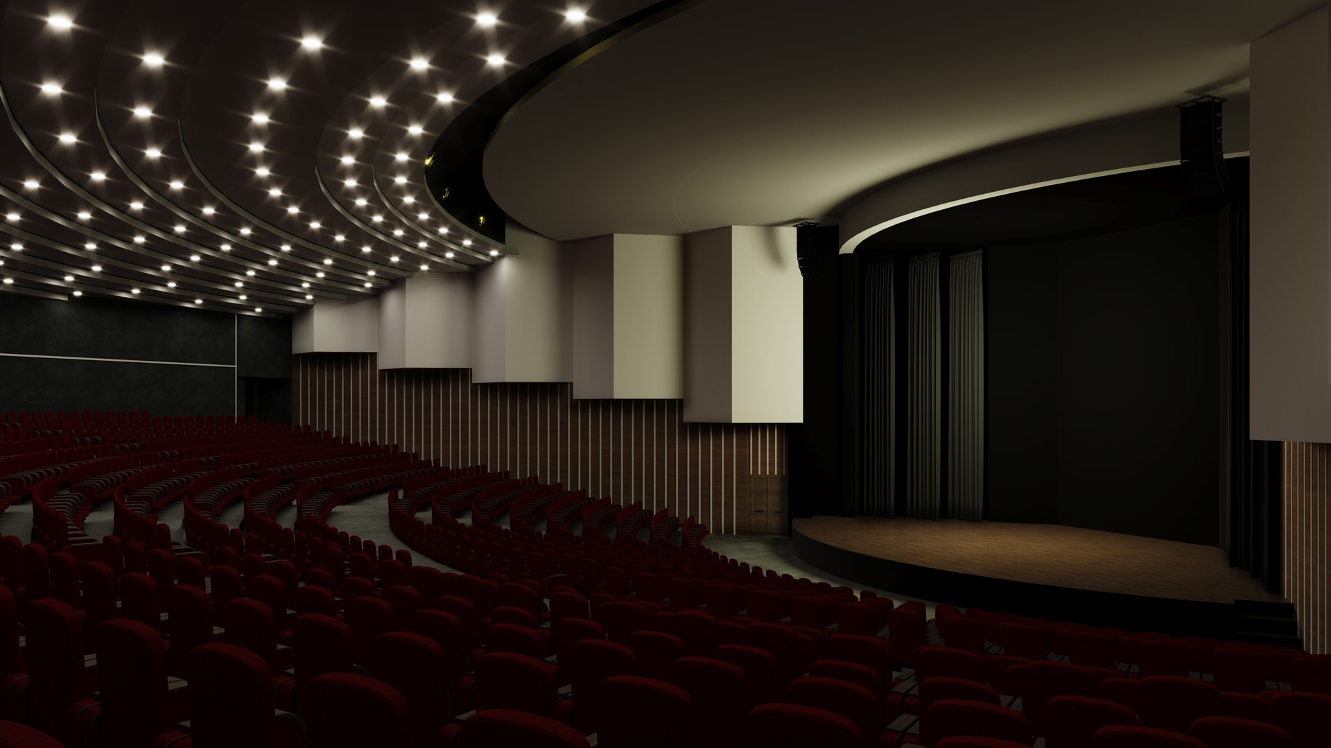 Convention Hall Design 3 3D Model - TurboSquid 2337137