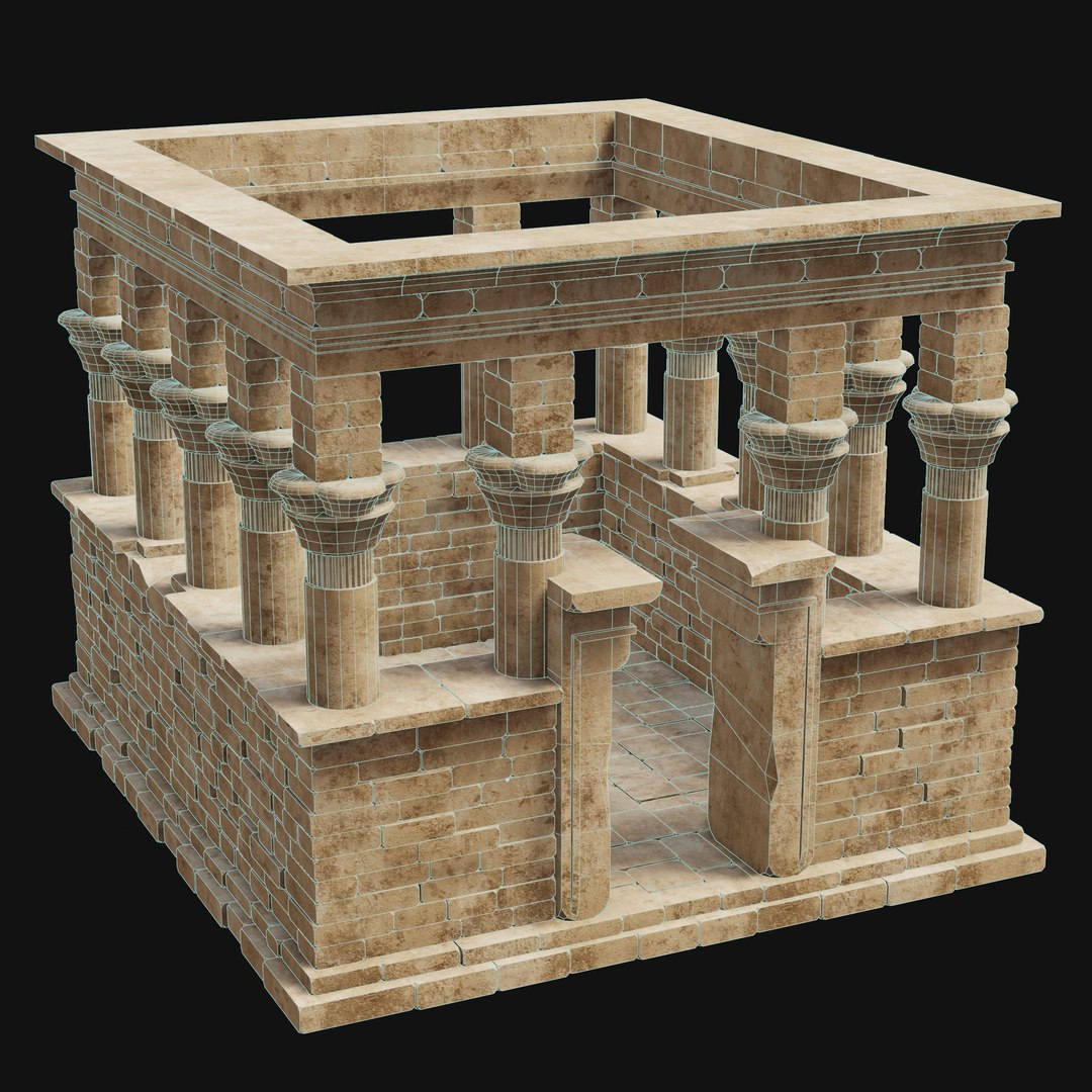 3D Model ANCIENT TEMPLE CHURCH BUILDING DESERT EGYPT AAA COLLECTION ...