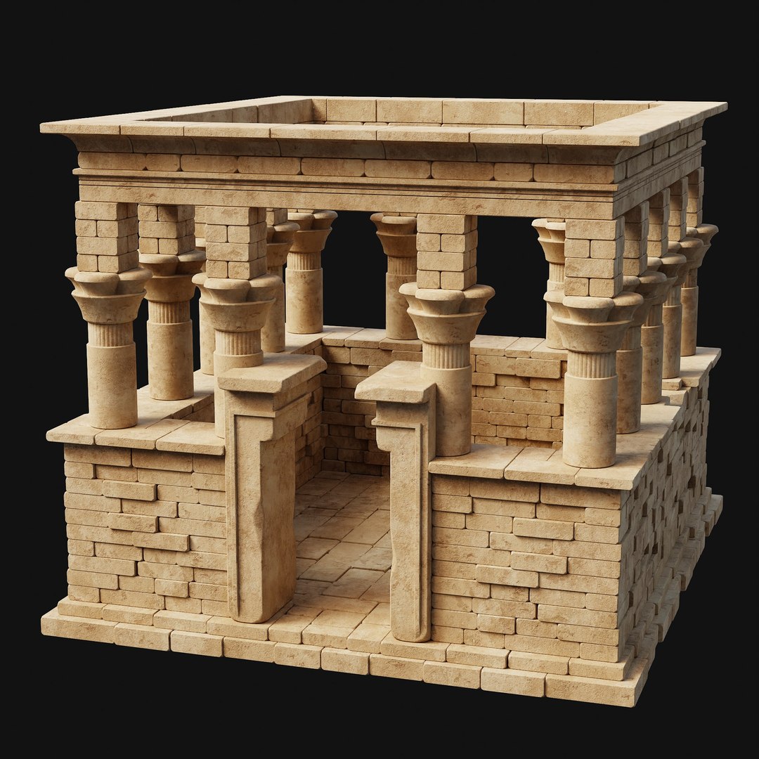 3D Model ANCIENT TEMPLE CHURCH BUILDING DESERT EGYPT AAA COLLECTION ...