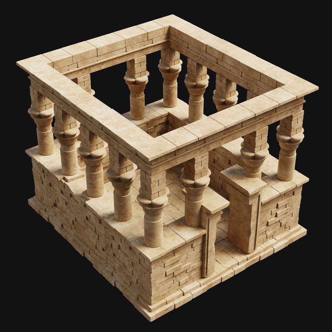 3D Model ANCIENT TEMPLE CHURCH BUILDING DESERT EGYPT AAA COLLECTION ...
