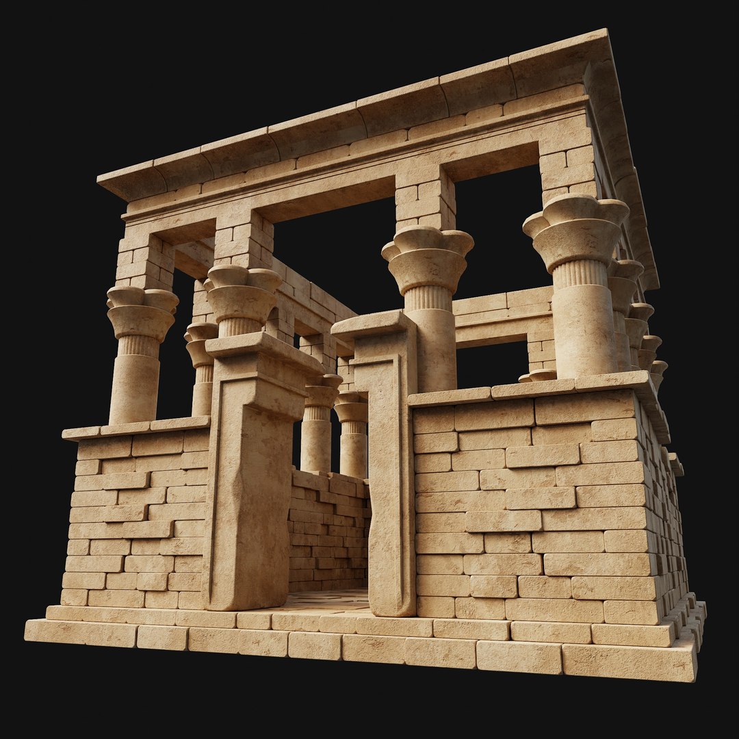 3D Model ANCIENT TEMPLE CHURCH BUILDING DESERT EGYPT AAA COLLECTION ...