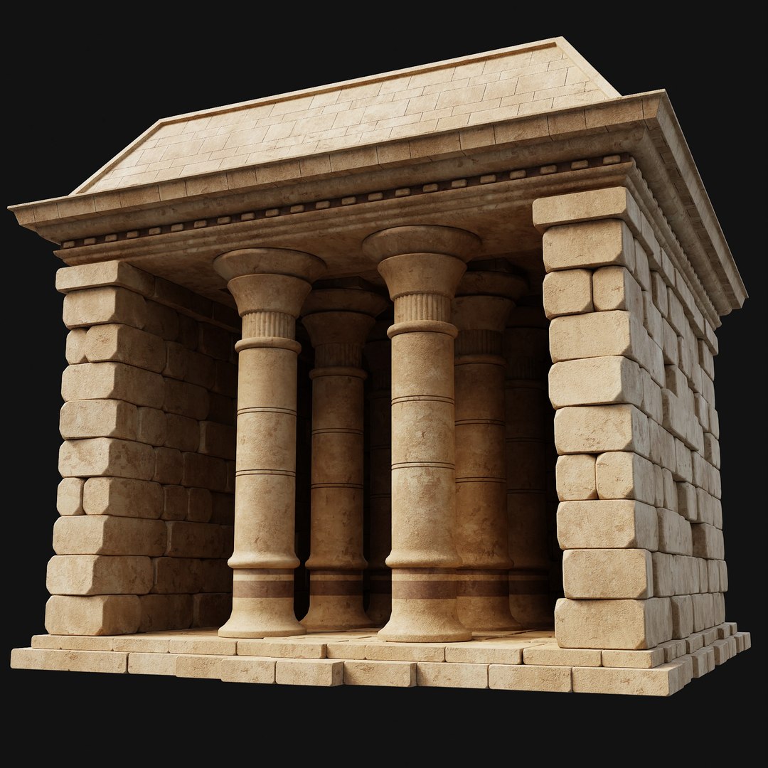 3D Model ANCIENT TEMPLE CHURCH BUILDING DESERT EGYPT AAA COLLECTION ...