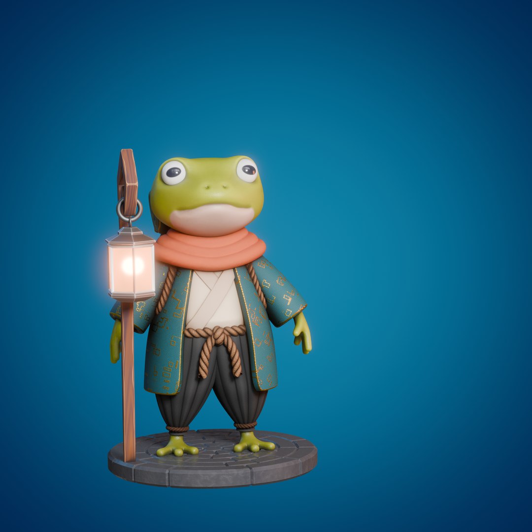 3D Stylized Frog - TurboSquid 2378678