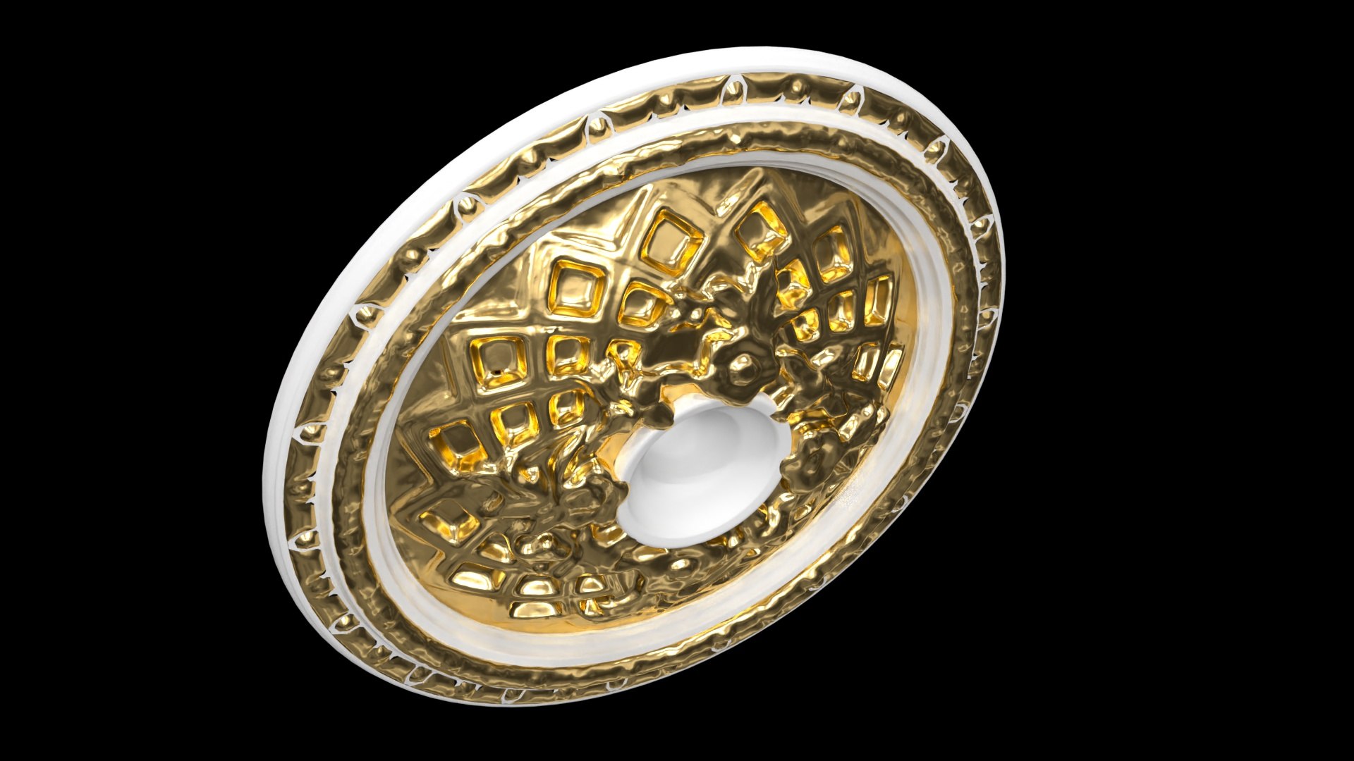 Ceiling Sockets Gypsum Plaster DR13 3D - TurboSquid 2013108