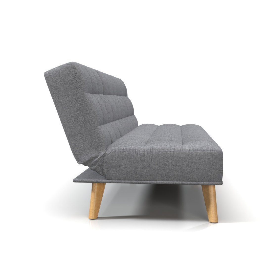 Carson Fabric Convertible Sofa Futon PBR 3D Model - TurboSquid 2239597