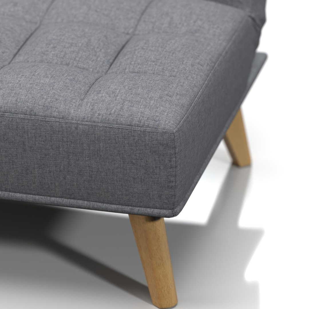 Carson Fabric Convertible Sofa Futon PBR 3D Model - TurboSquid 2239597
