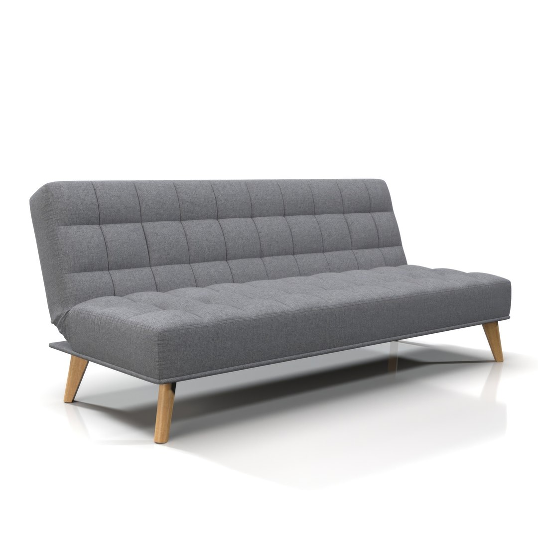 Carson Fabric Convertible Sofa Futon PBR 3D Model - TurboSquid 2239597